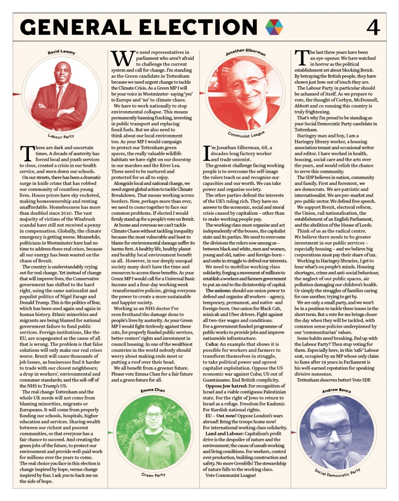 General Election 2019 - Haringey Community Press